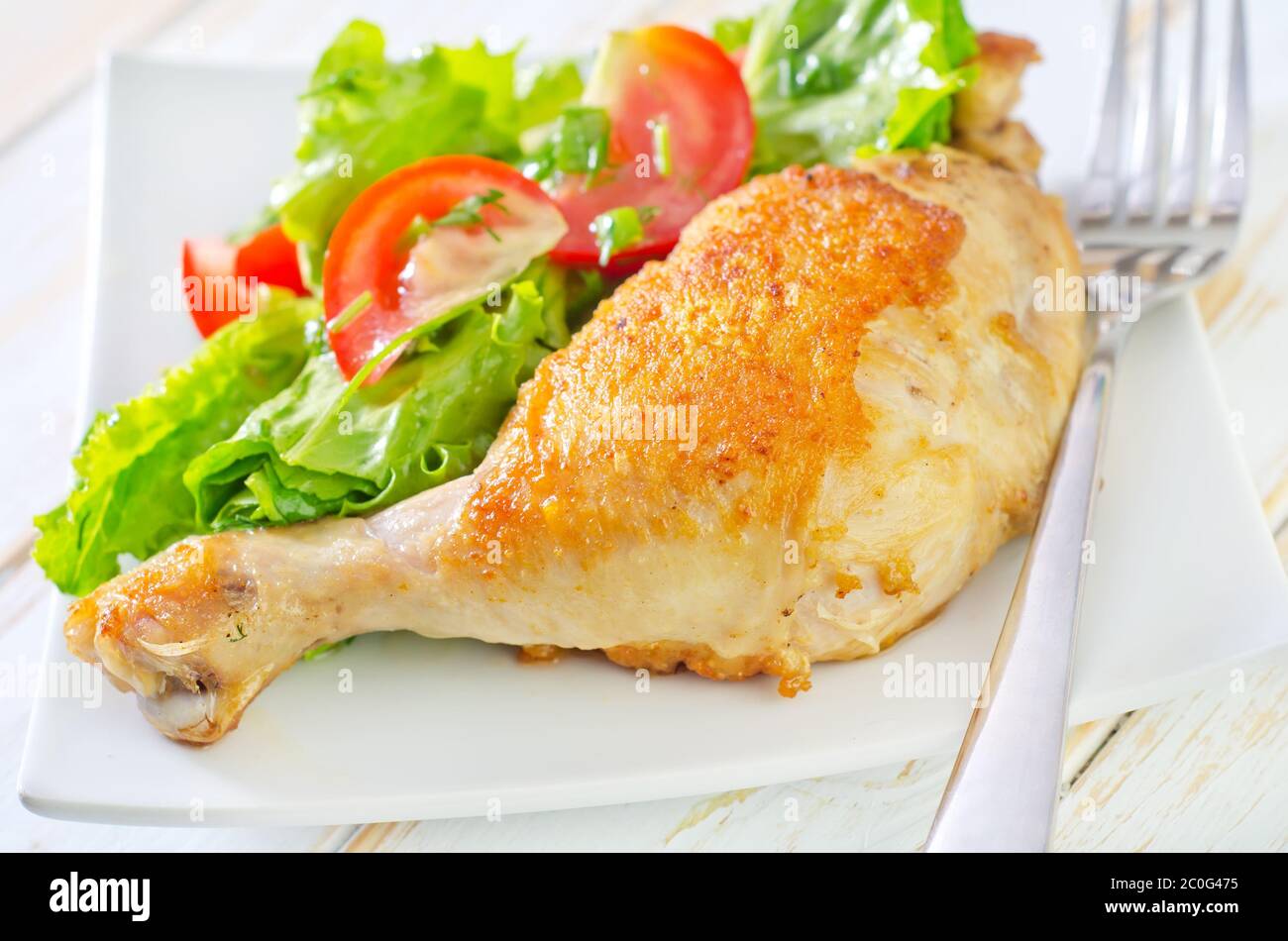 fried chicken leg Stock Photo - Alamy