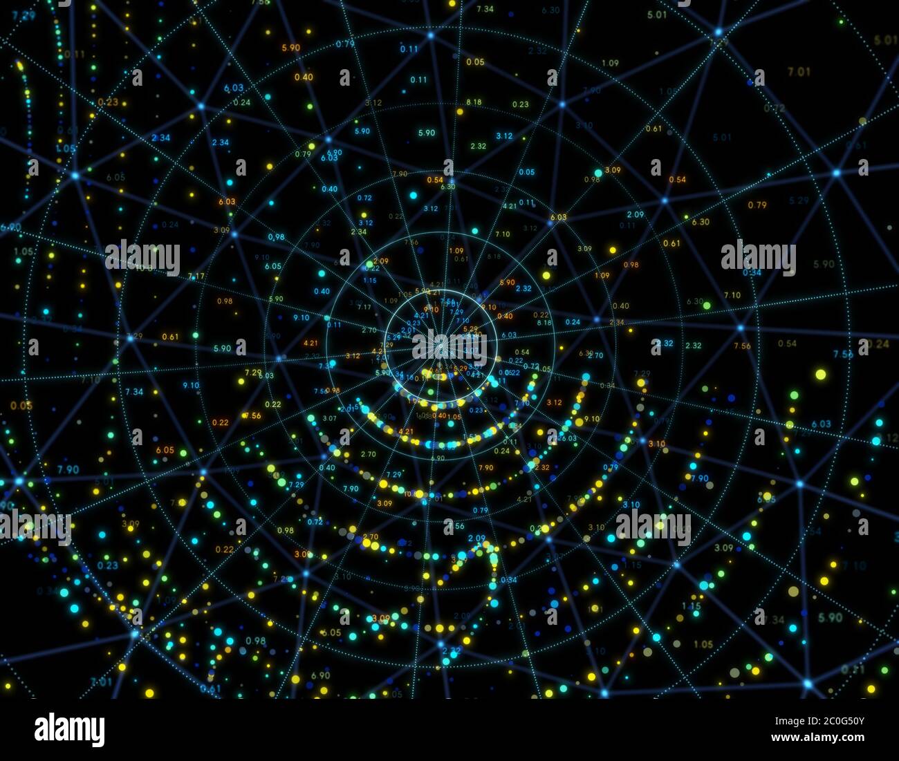 Technology particle planet, data transmission Stock Photo - Alamy