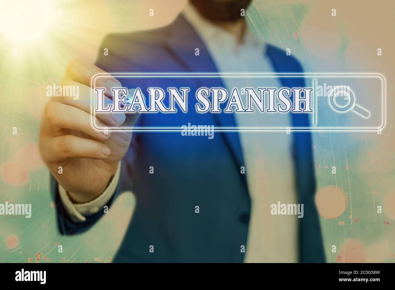 Word writing text Learn Spanish. Business photo showcasing to train ...