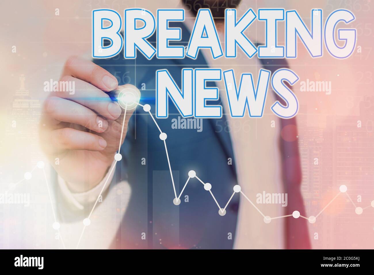 Conceptual hand writing showing Breaking News. Concept meaning newly ...