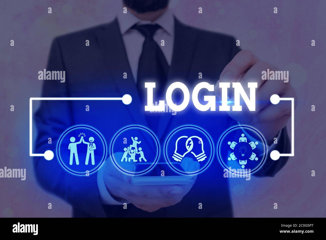 Handwriting text Login. Conceptual photo process by which an individual ...