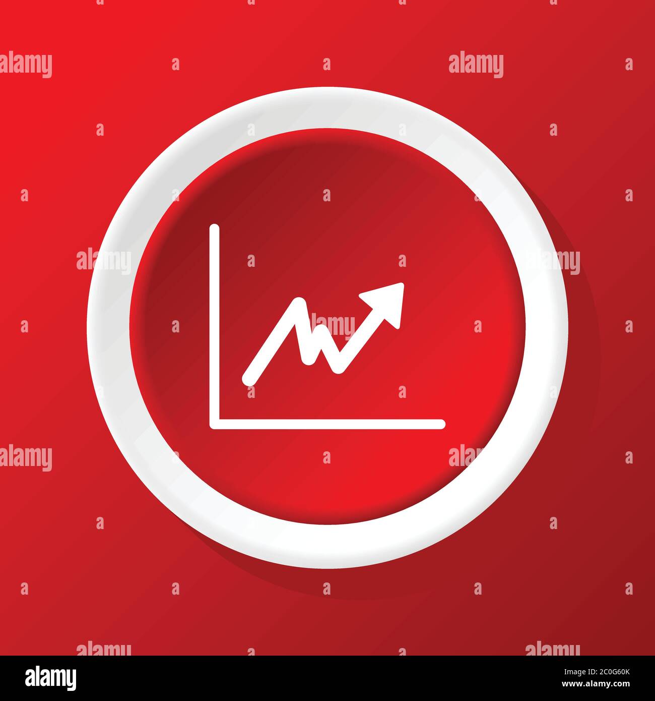 Vector graph icon on round hi-res stock photography and images - Alamy