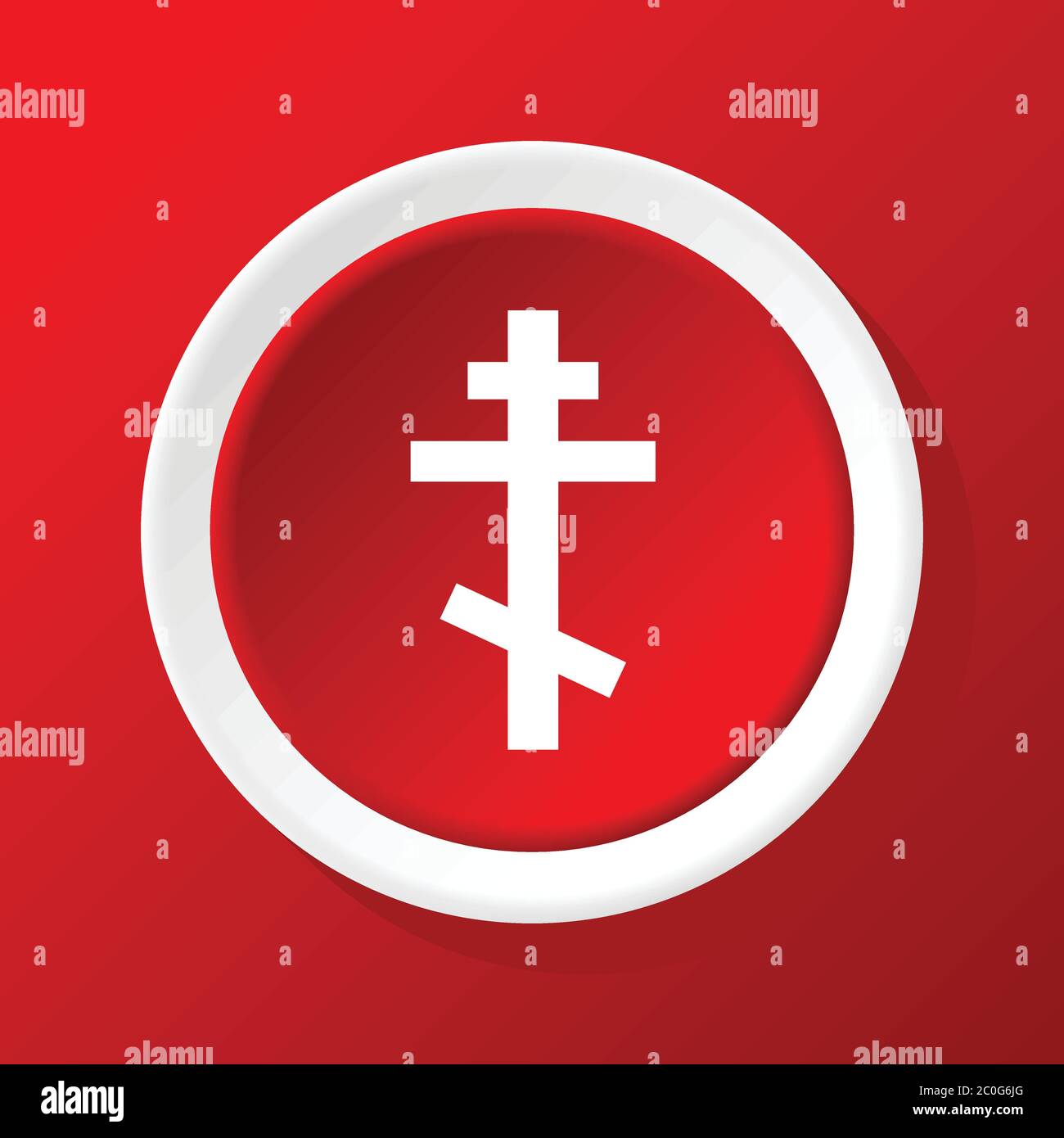 Orthodox cross icon on red Stock Photo - Alamy