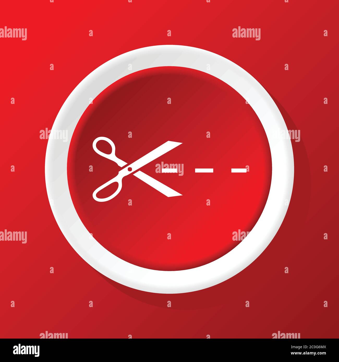 Scissors dashed line hi-res stock photography and images - Alamy