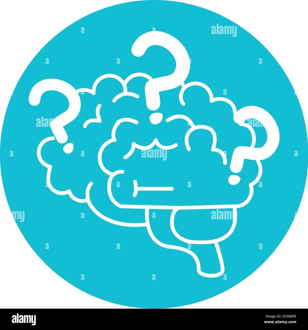 Brain question marks Stock Vector Images - Alamy