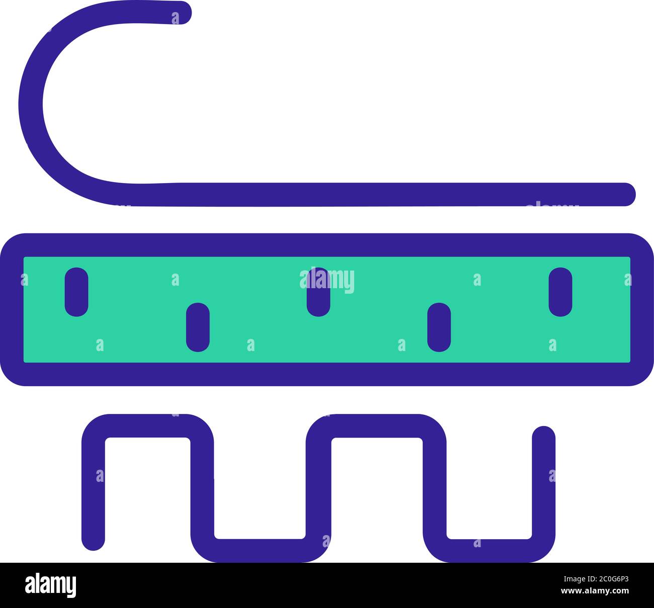 heating floor system layers icon vector outline illustration Stock ...