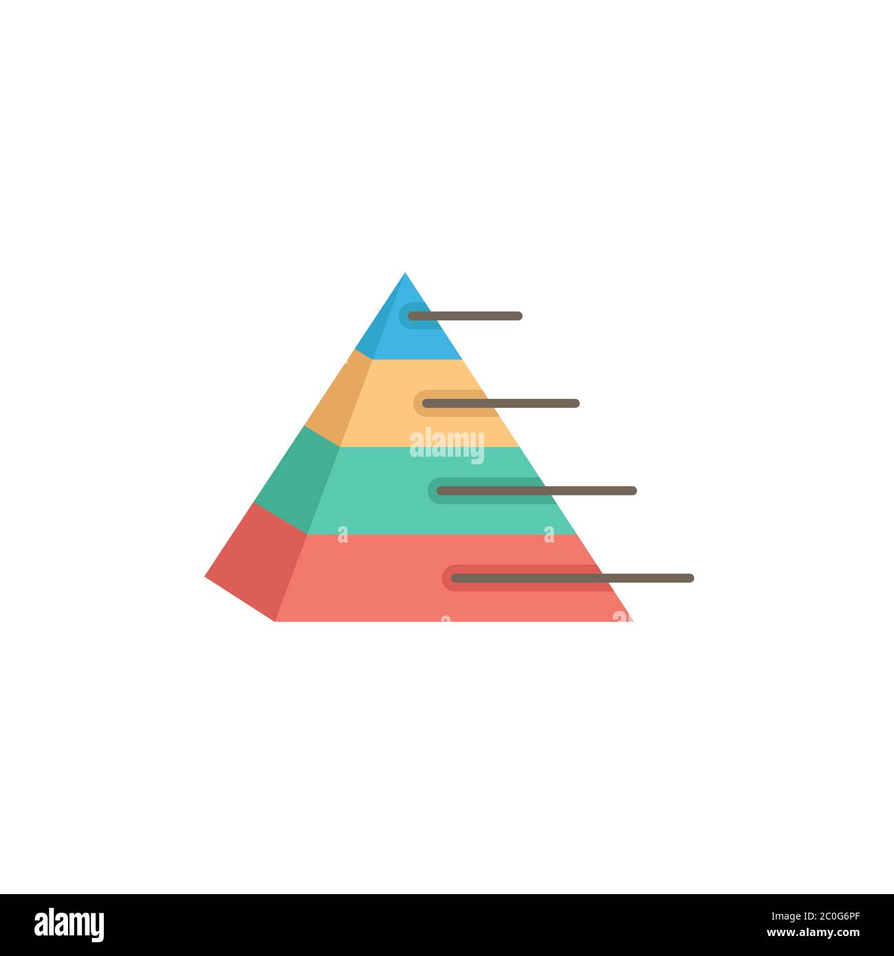 Financial pyramid vector icon symbol isolated on white background Stock ...