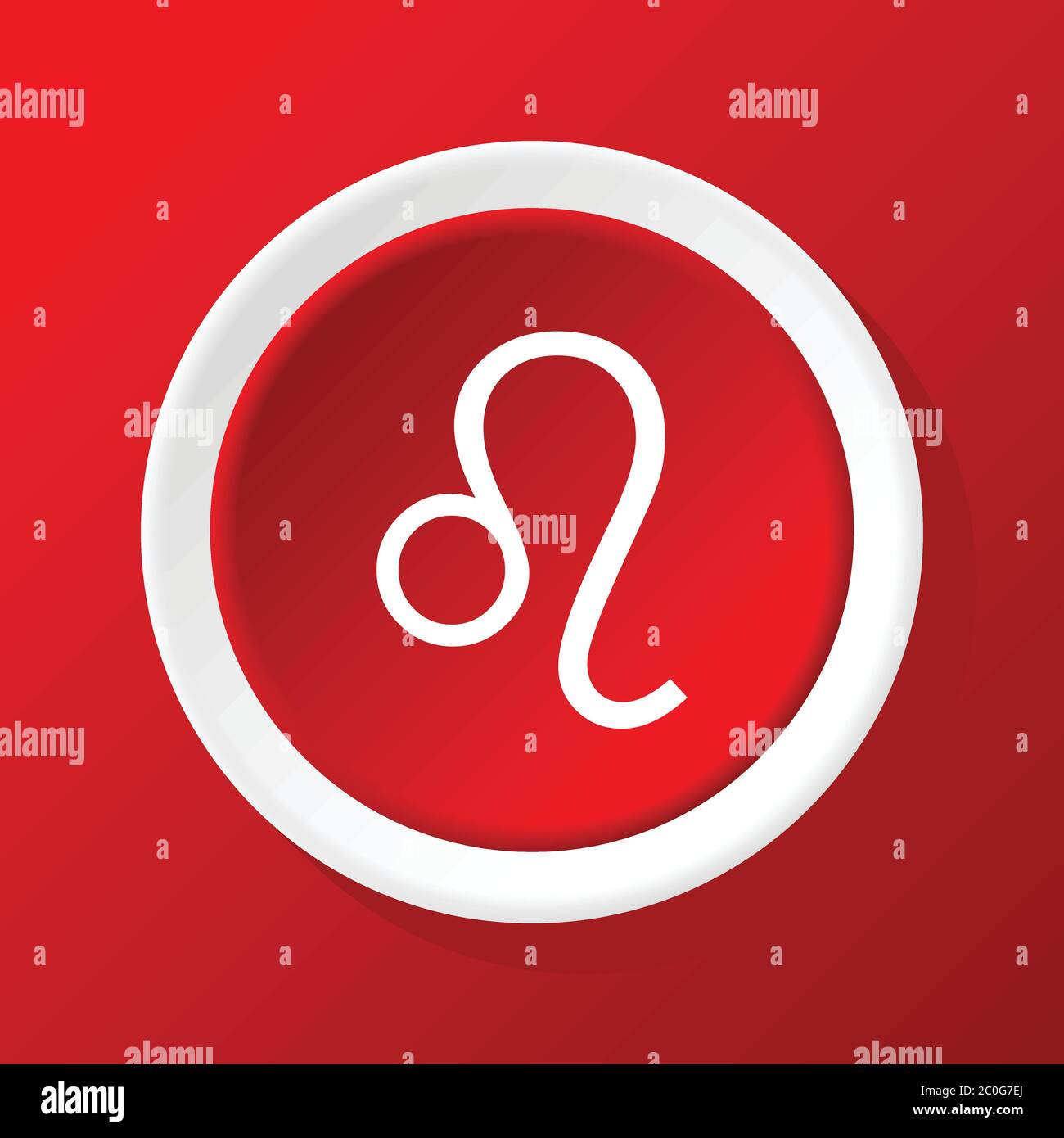 Leo icon on red Stock Photo - Alamy