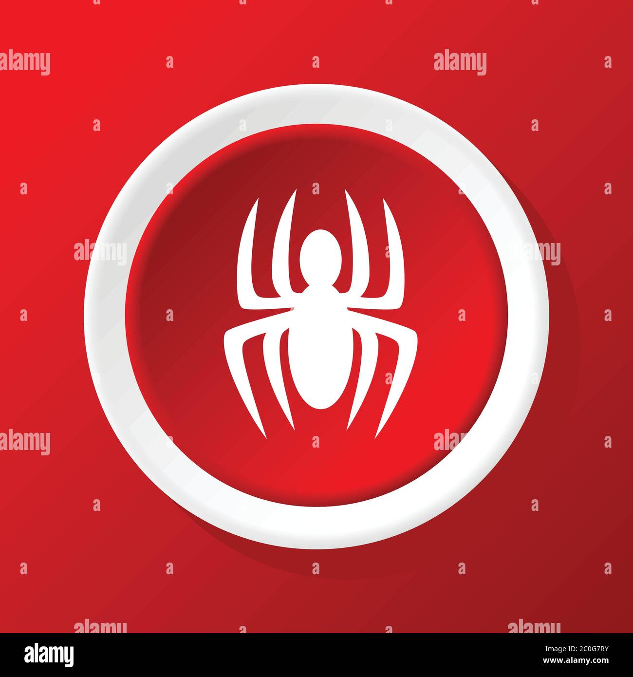Spider icon on red Stock Photo - Alamy