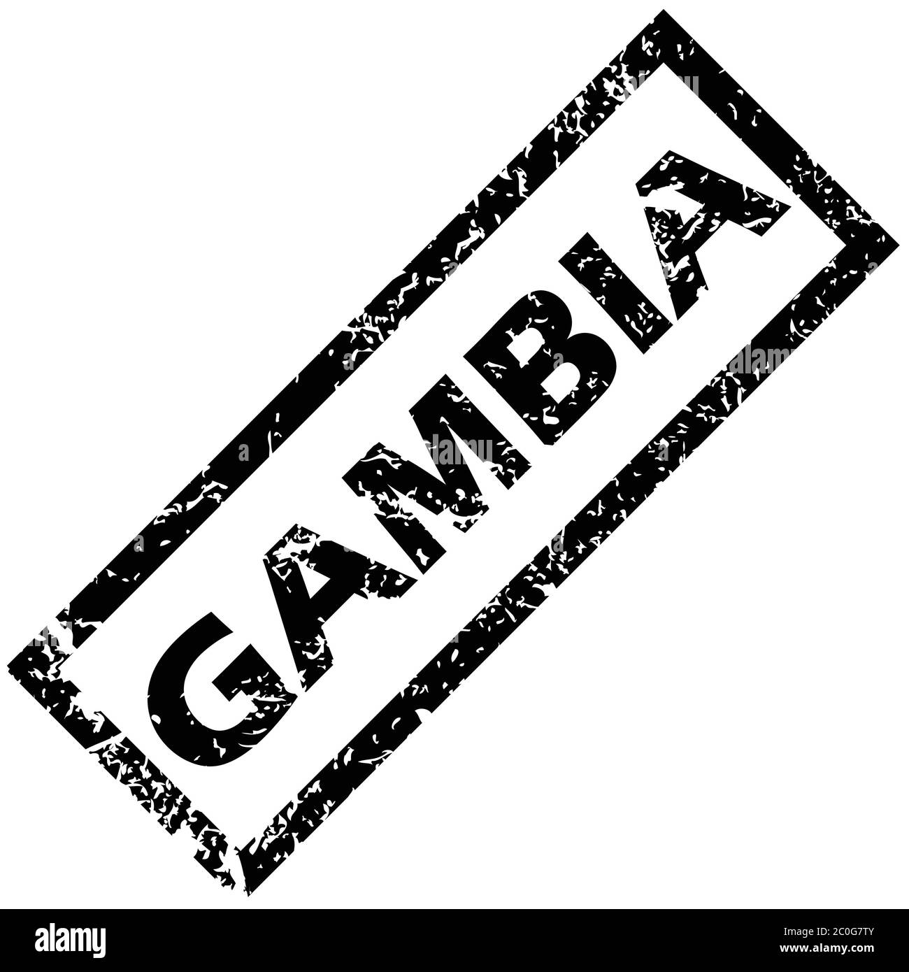 GAMBIA rubber stamp Stock Photo - Alamy