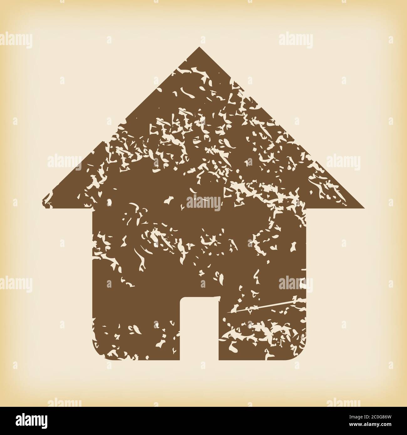 Grungy house icon Stock Photo - Alamy