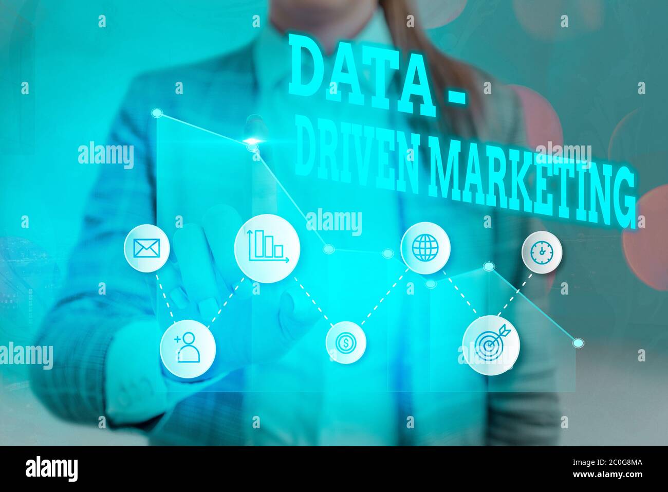 Writing note showing Data driven Marketing. Business concept for ...