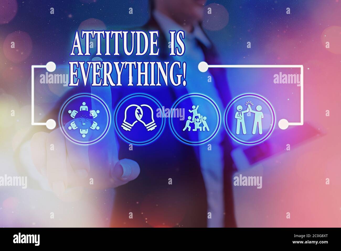 Conceptual hand writing showing Attitude Is Everything. Concept meaning ...