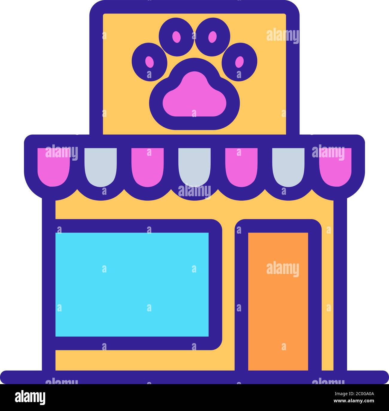 pet shop icon vector outline illustration Stock Vector Image & Art - Alamy