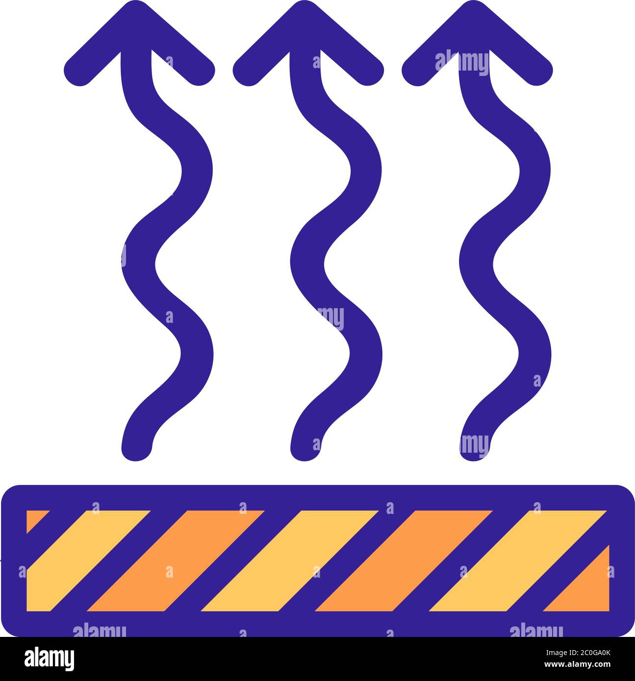 heating floor arrow icon vector outline illustration Stock Vector Image ...