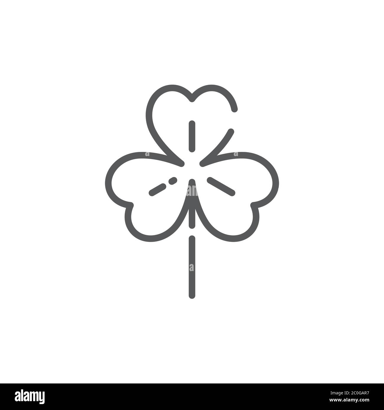 Leaf clover vector icon symbol isolated on white background Stock ...