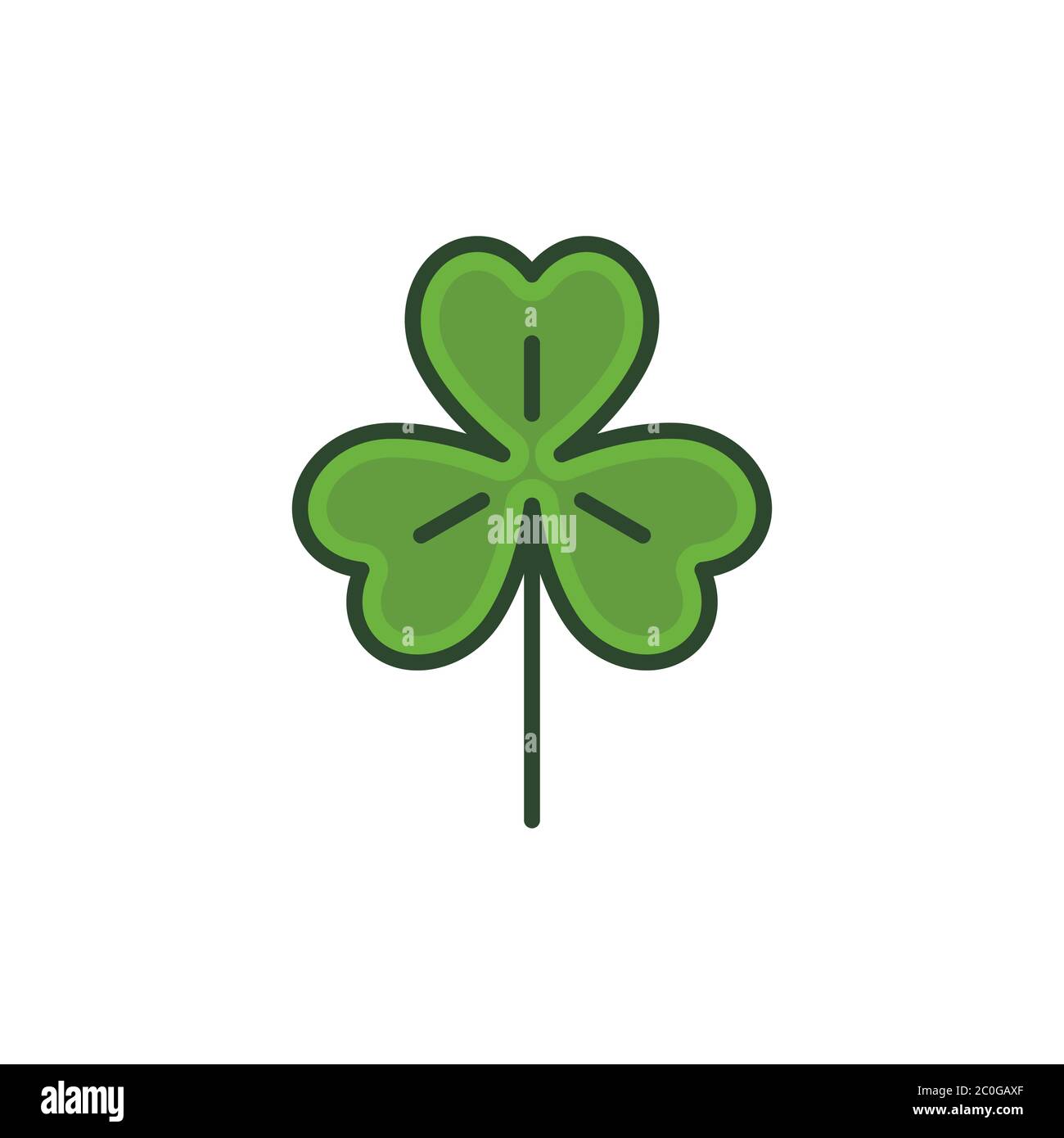 Leaf clover vector icon symbol isolated on white background Stock ...