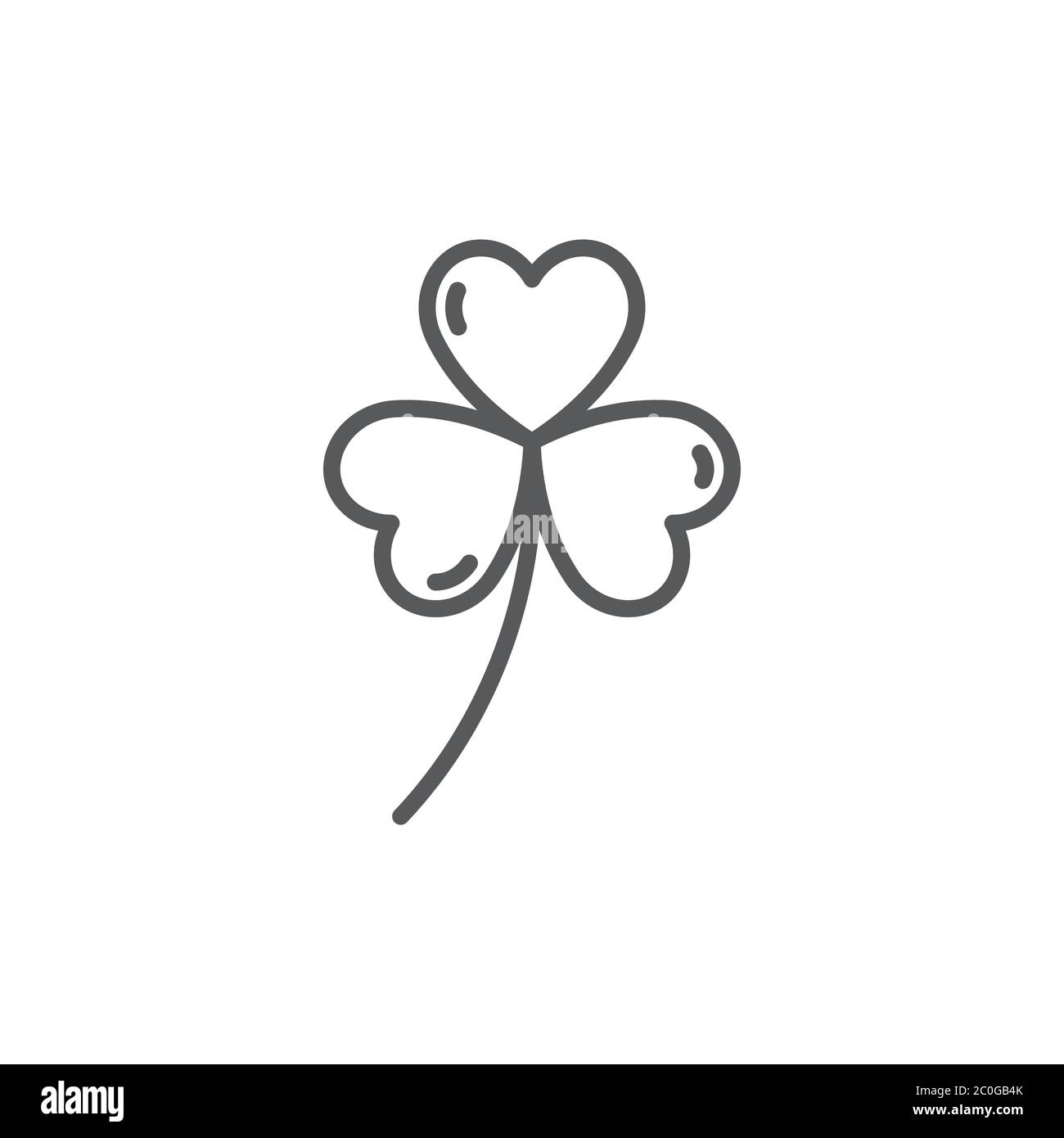 Leaf clover vector icon symbol isolated on white background Stock ...