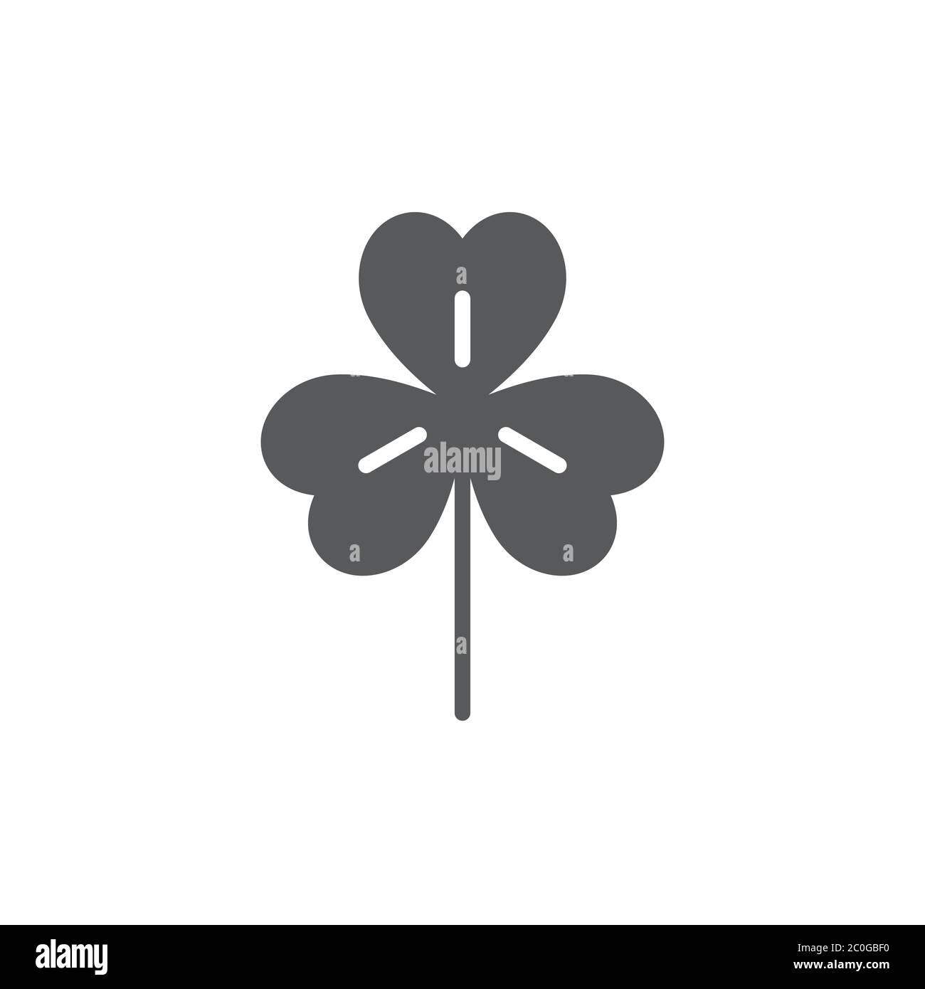 Leaf clover vector icon symbol isolated on white background Stock ...