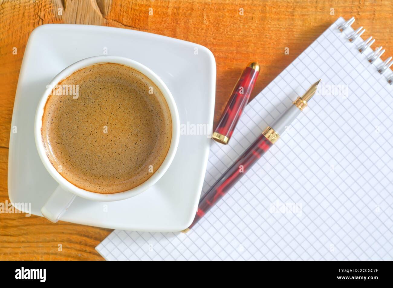 coffee and note Stock Photo - Alamy