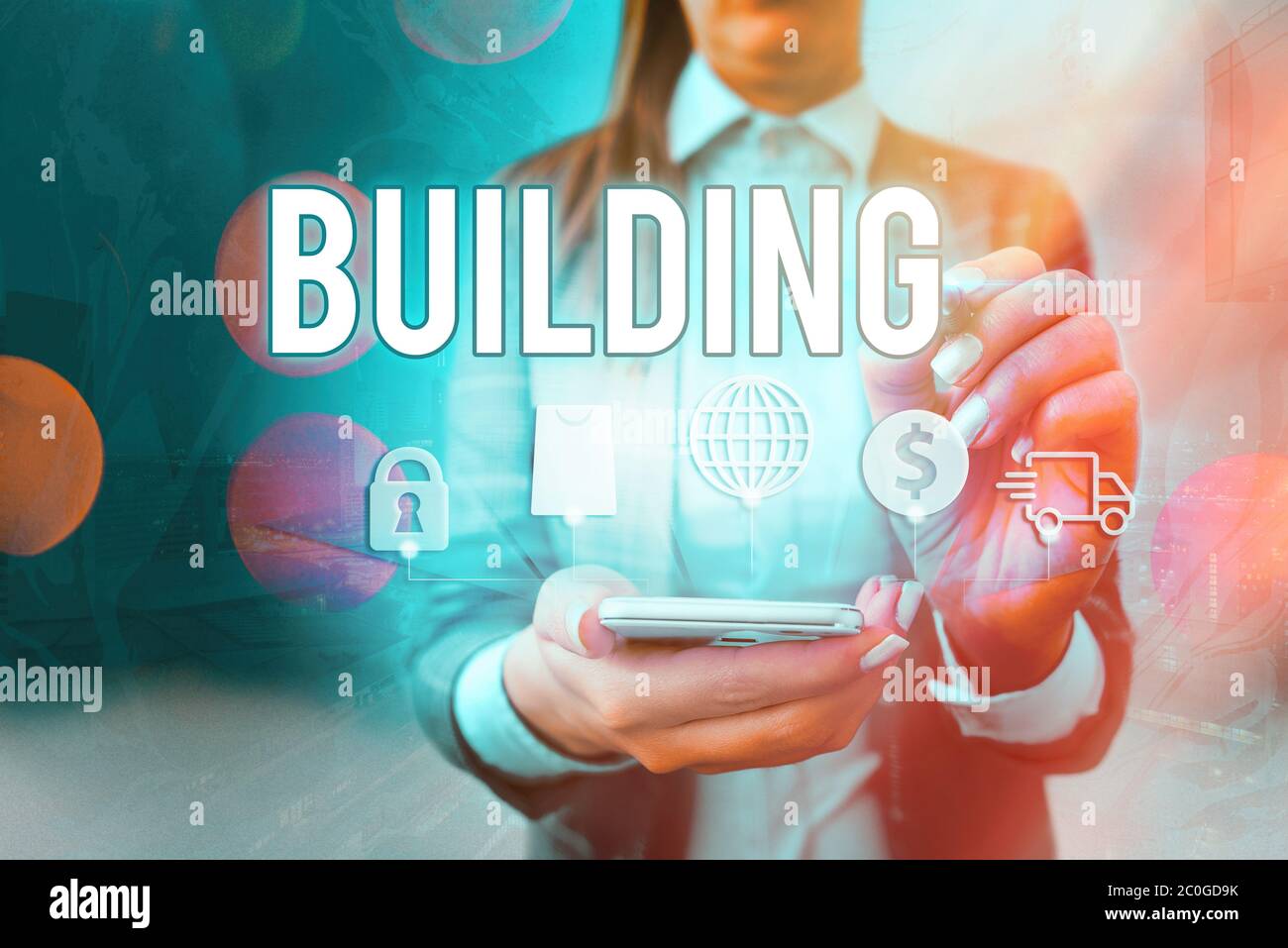 Handwriting text writing Building. Conceptual photo the art or business ...