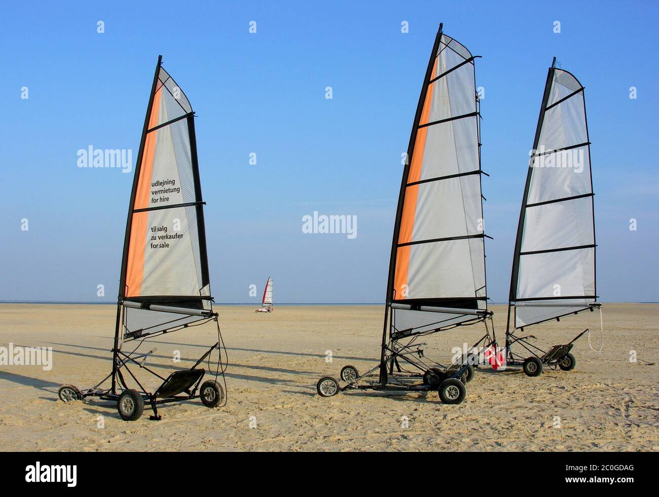 Beach sailing on the Danish island Rømø Stock Photo - Alamy