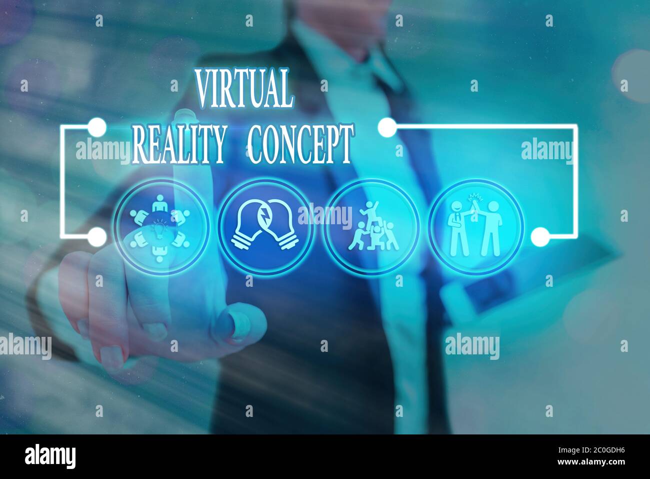 Conceptual hand writing showing Virtual Reality Concept. Concept ...