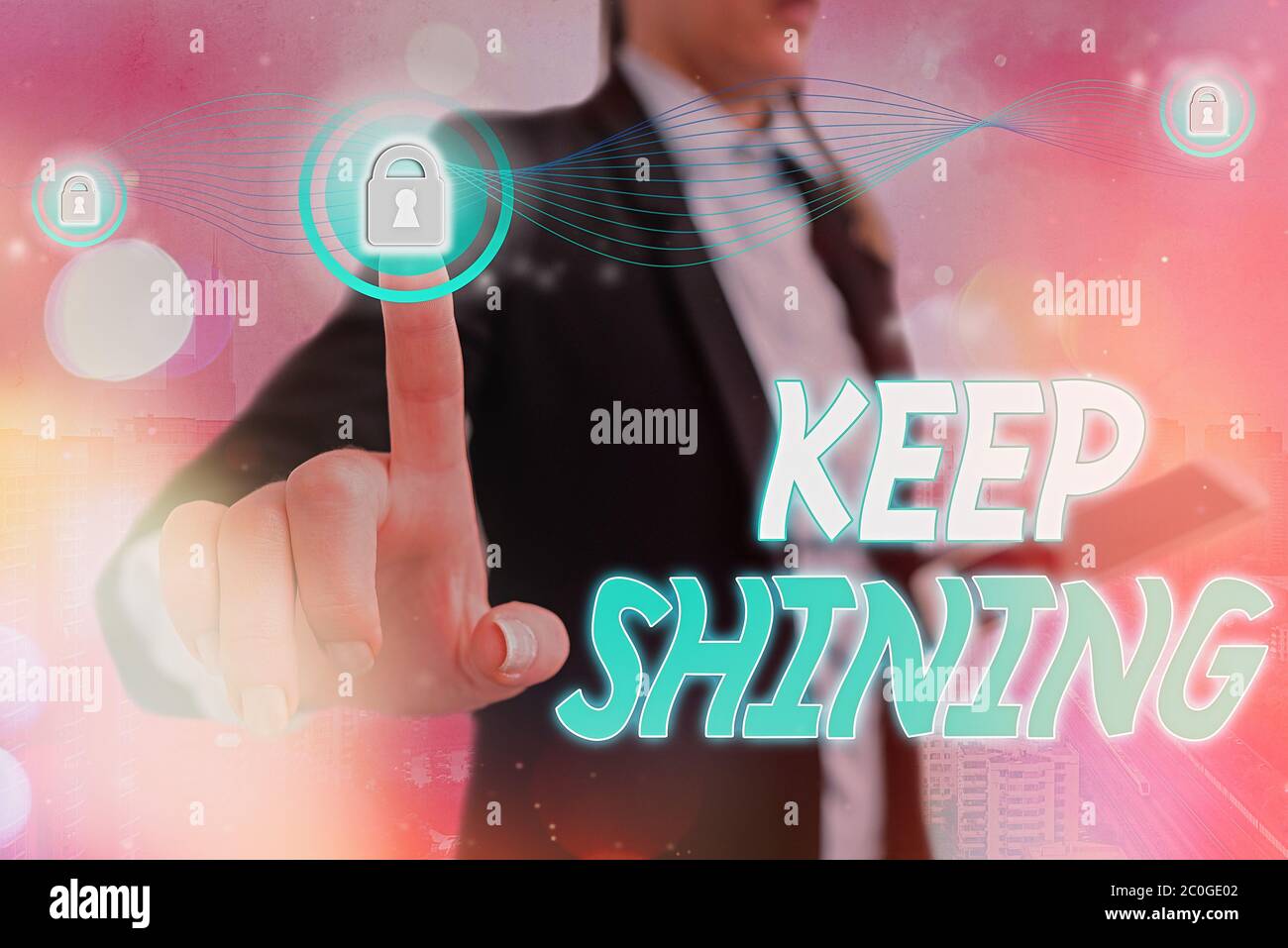 Conceptual hand writing showing Keep Shining. Concept meaning being a ...