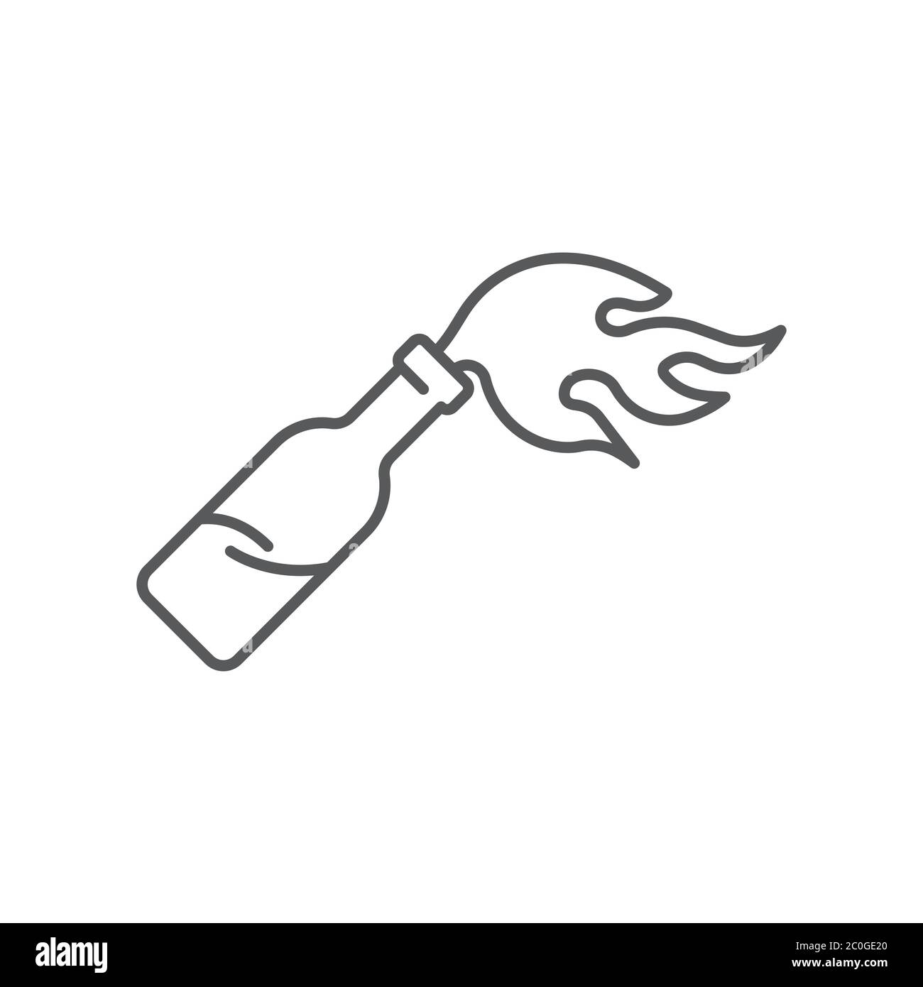 Molotov cocktail bottle on fire Stock Vector Images - Alamy