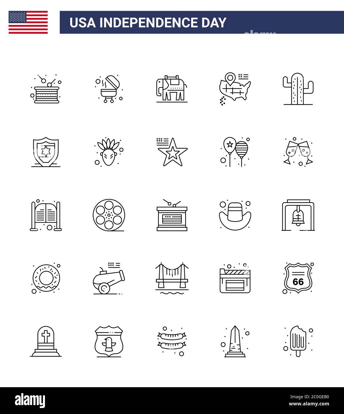 Independence map Stock Vector Images - Alamy