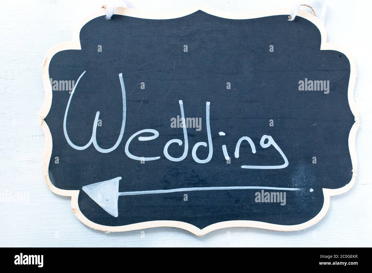 Sign indicating the marriage during a ceremony Stock Photo - Alamy