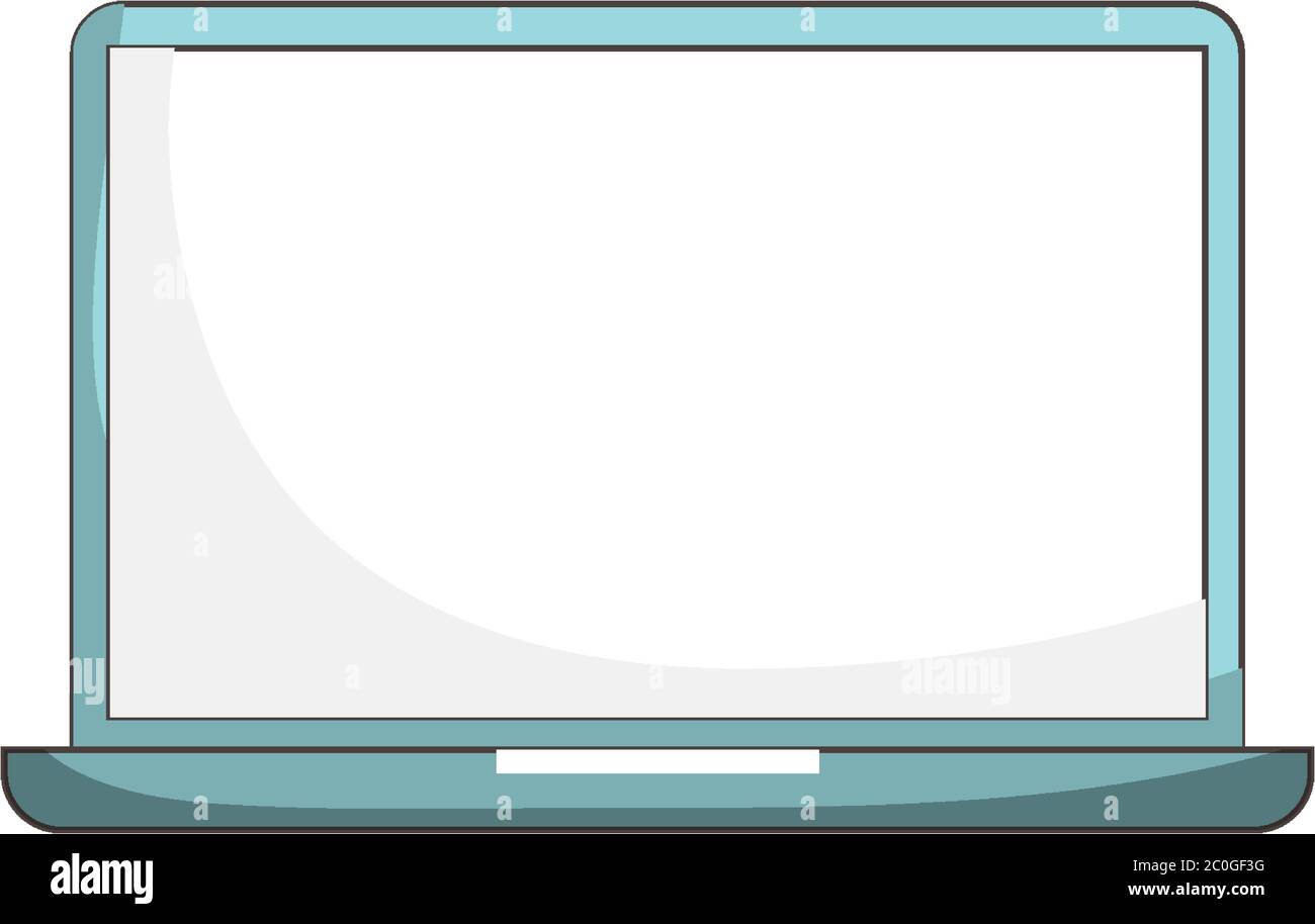 laptop computer device technology digital isolated icon design vector ...