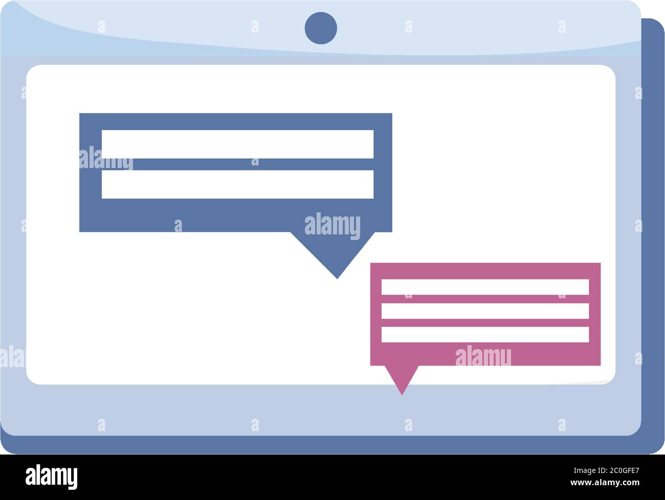 tablet computer speech bubble chatting isolated icon design white ...