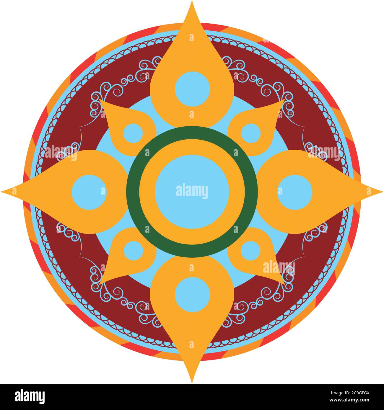 ethnic mandala indu style icon vector illustration design Stock Vector ...