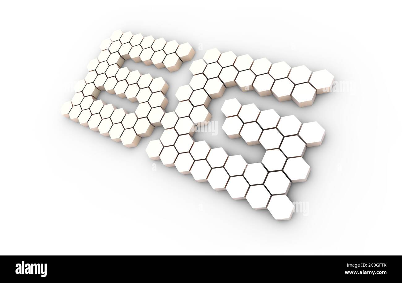 Hexagon Electronic Technology, 6G, Data Security Stock Photo - Alamy