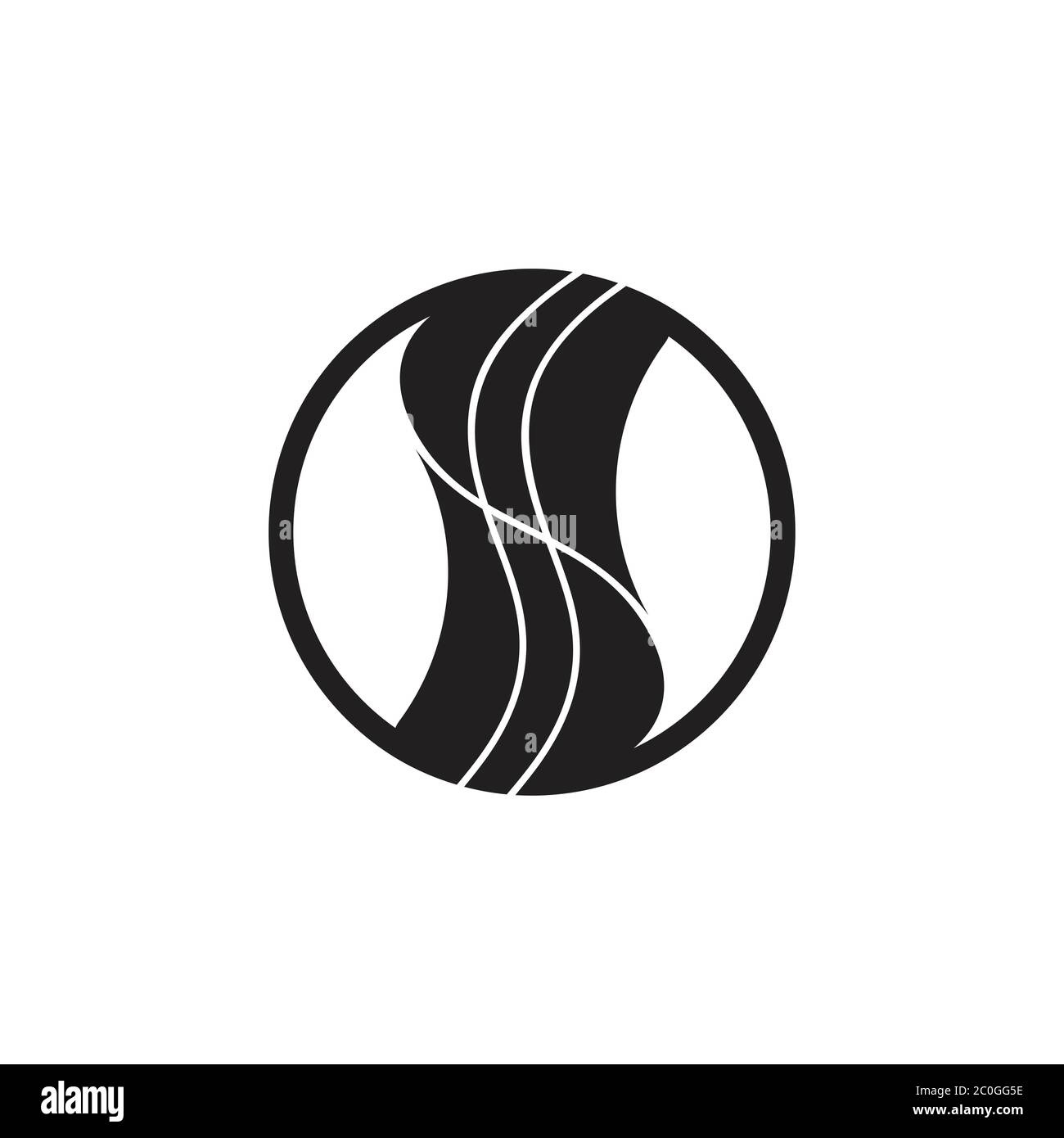 stripes circle curves logo vector Stock Vector Image & Art - Alamy