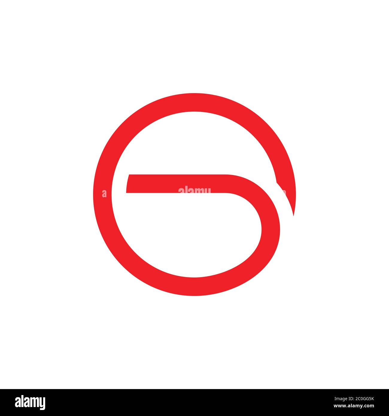 letter g curves circle lines geometric logo Stock Vector Image & Art ...