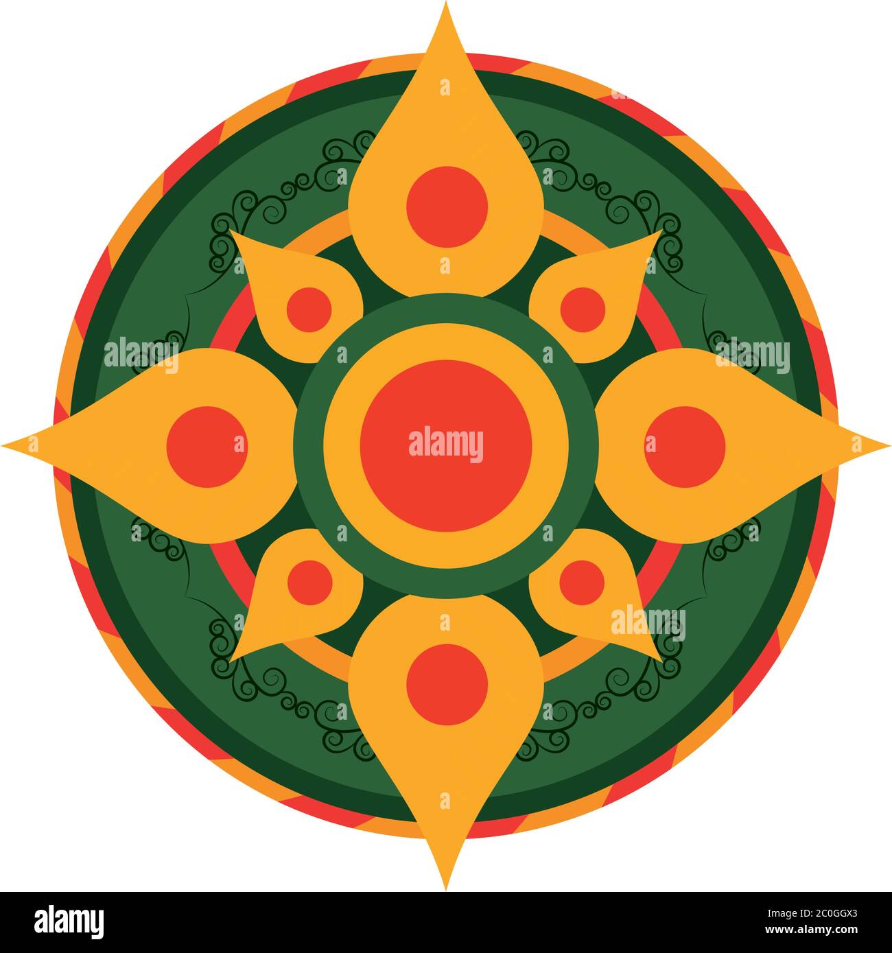 ethnic mandala indu style icon vector illustration design Stock Vector ...