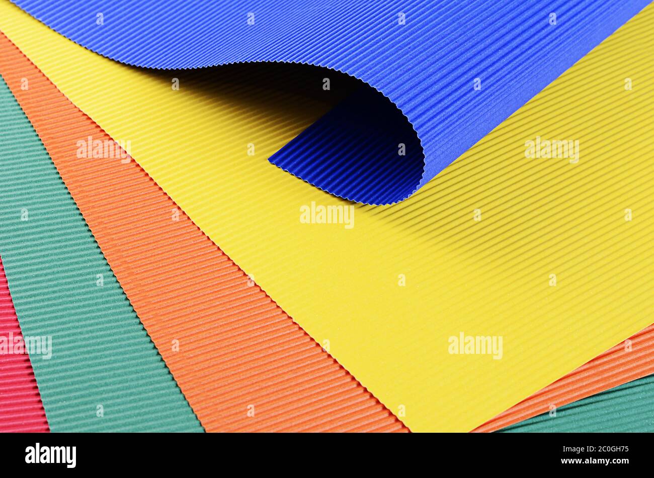 Set of a color crepe paper close up Stock Photo - Alamy