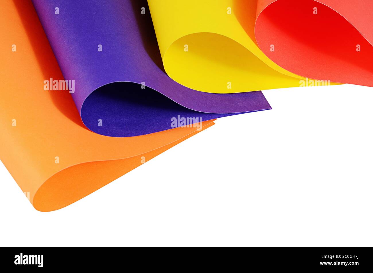 Set of a color paper close up Stock Photo - Alamy