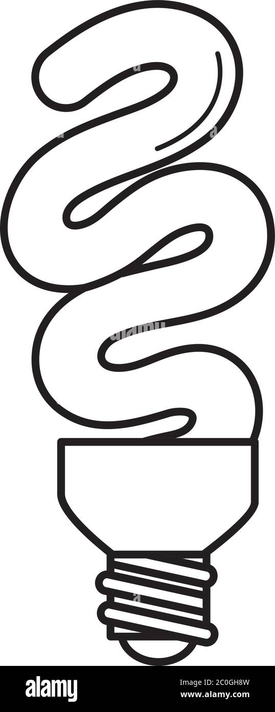 energy saving lamp, electric light bulb, eco idea metaphor, isolated ...