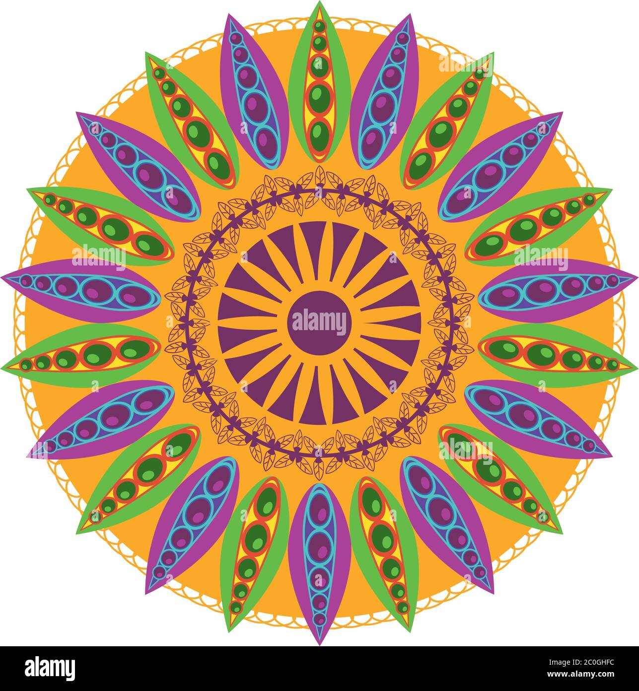 ethnic mandala indu style icon vector illustration design Stock Vector ...