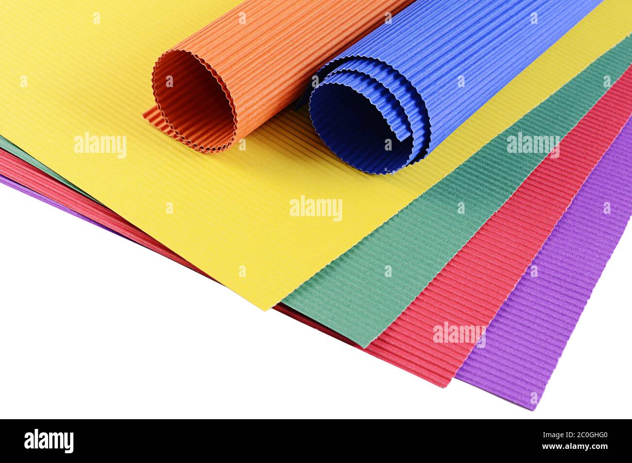 Set of a color crepe paper close up Stock Photo - Alamy