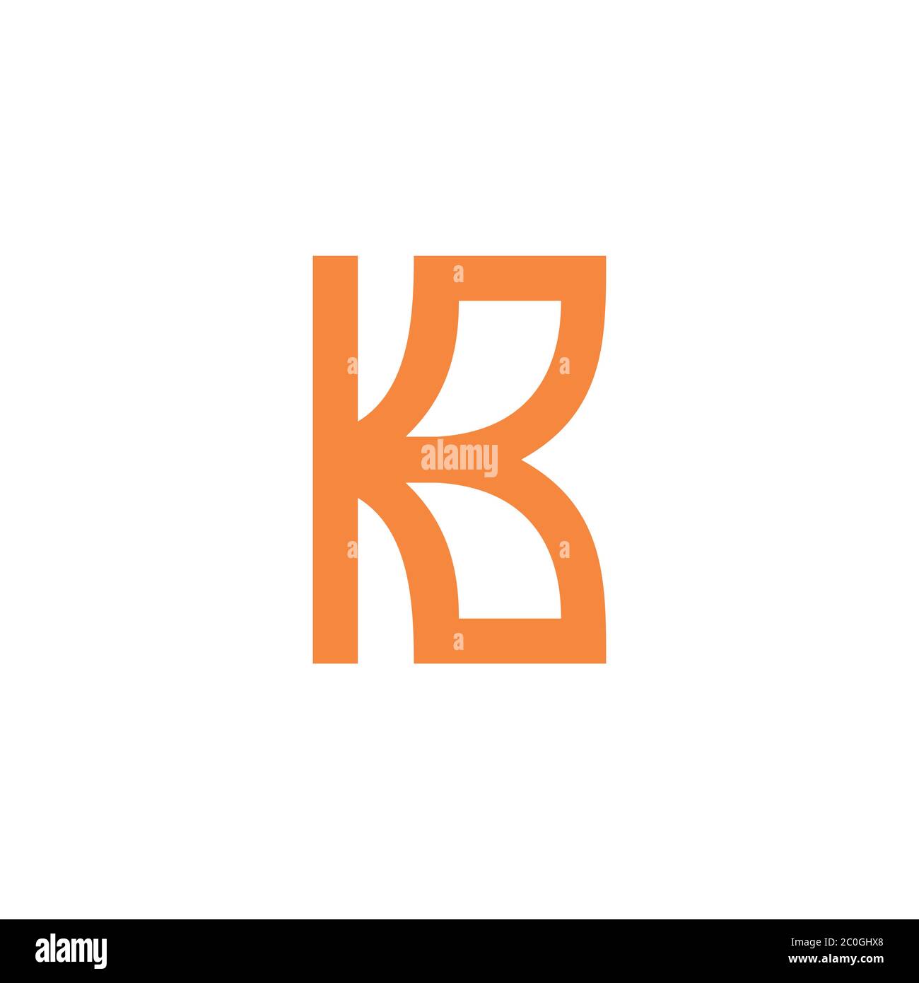 letter kb simple geometric linear symbol logo vector Stock Vector Image ...
