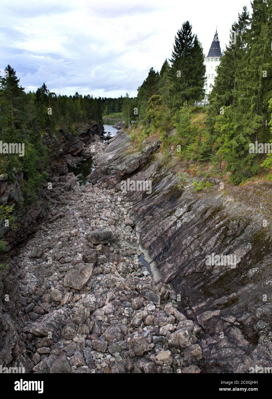 Finland. Imatra. Dry Riverbed of Vuoksa River Stock Photo - Alamy