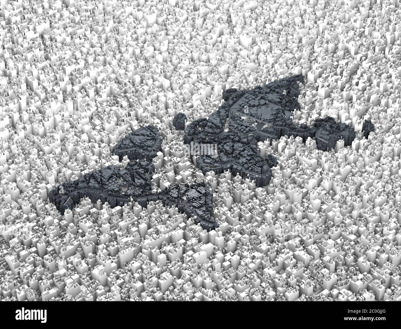 Cube intelligent data technology, world map symbol Stock Photo - Alamy