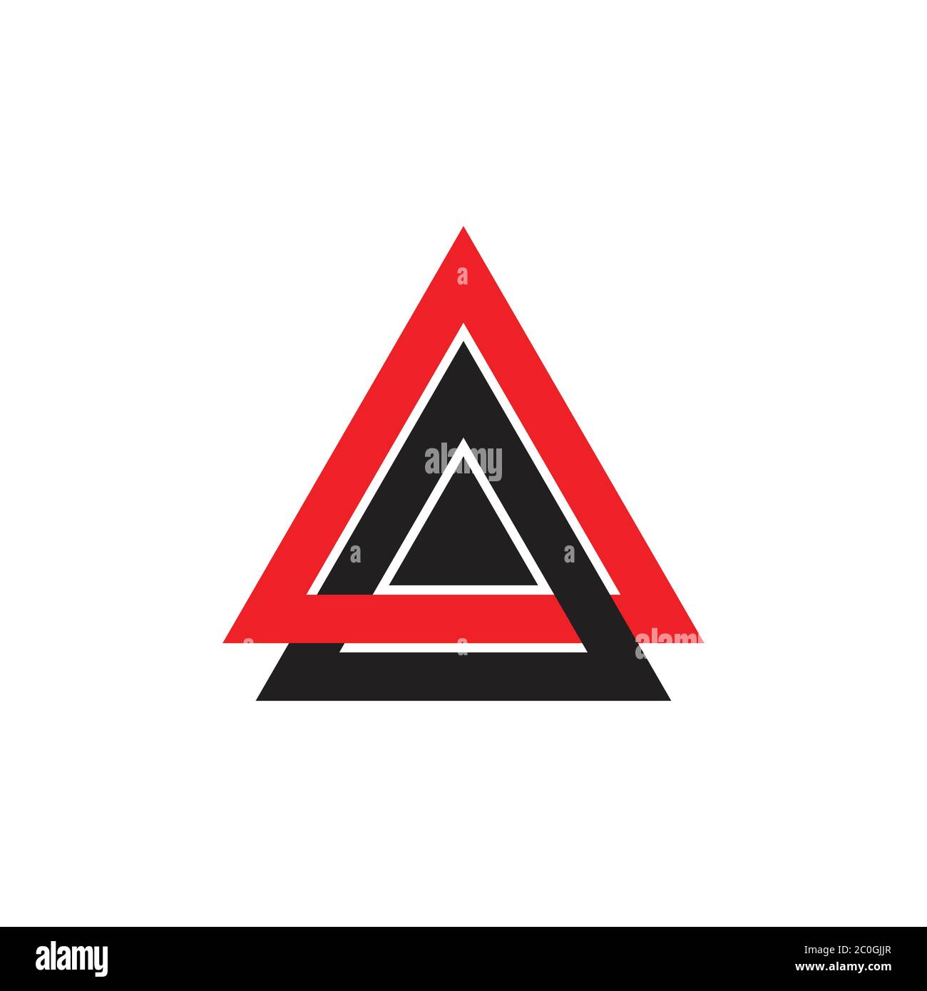 abstract linked triangle colorful geometric logo vector Stock Vector ...