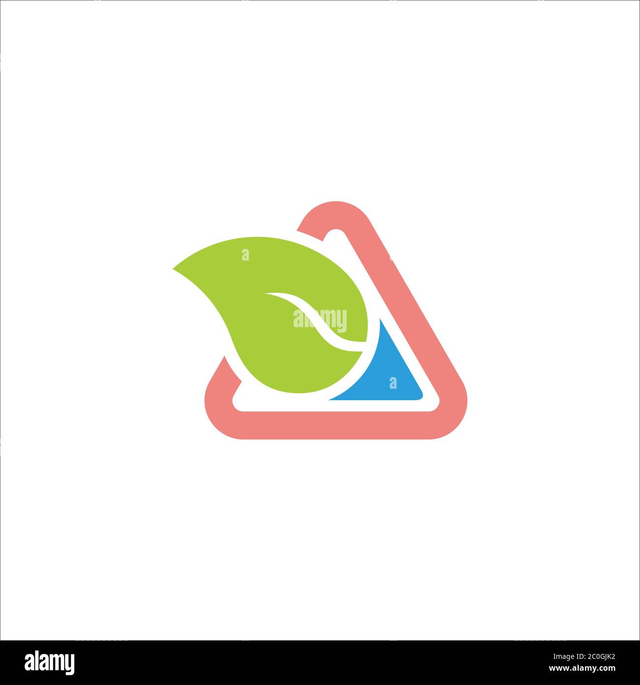 geometric leaf water triangle nature symbol logo vector Stock Vector ...