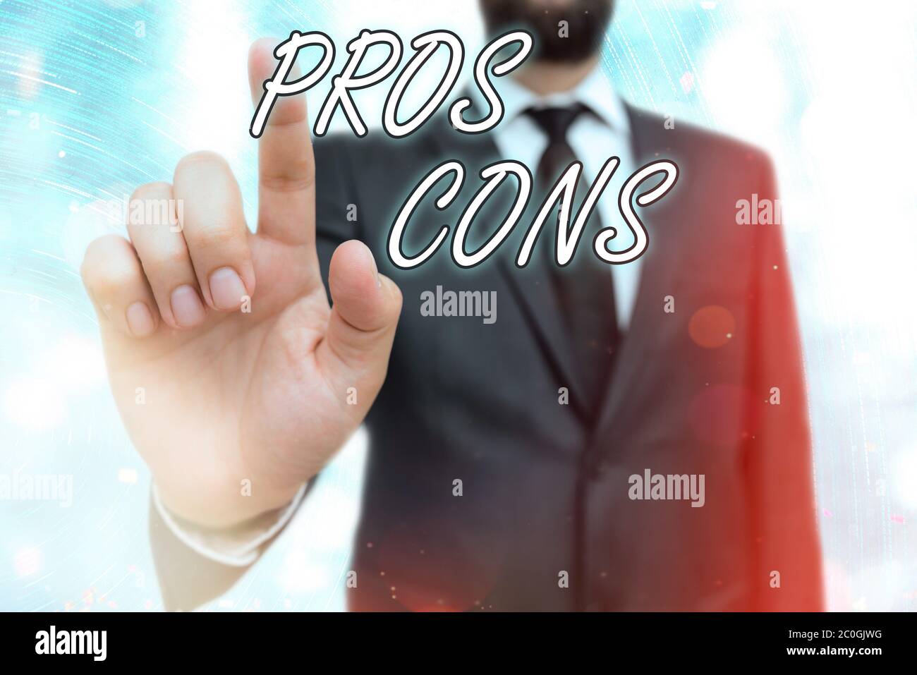 Writing note showing Pros Cons. Business concept for advantages and ...