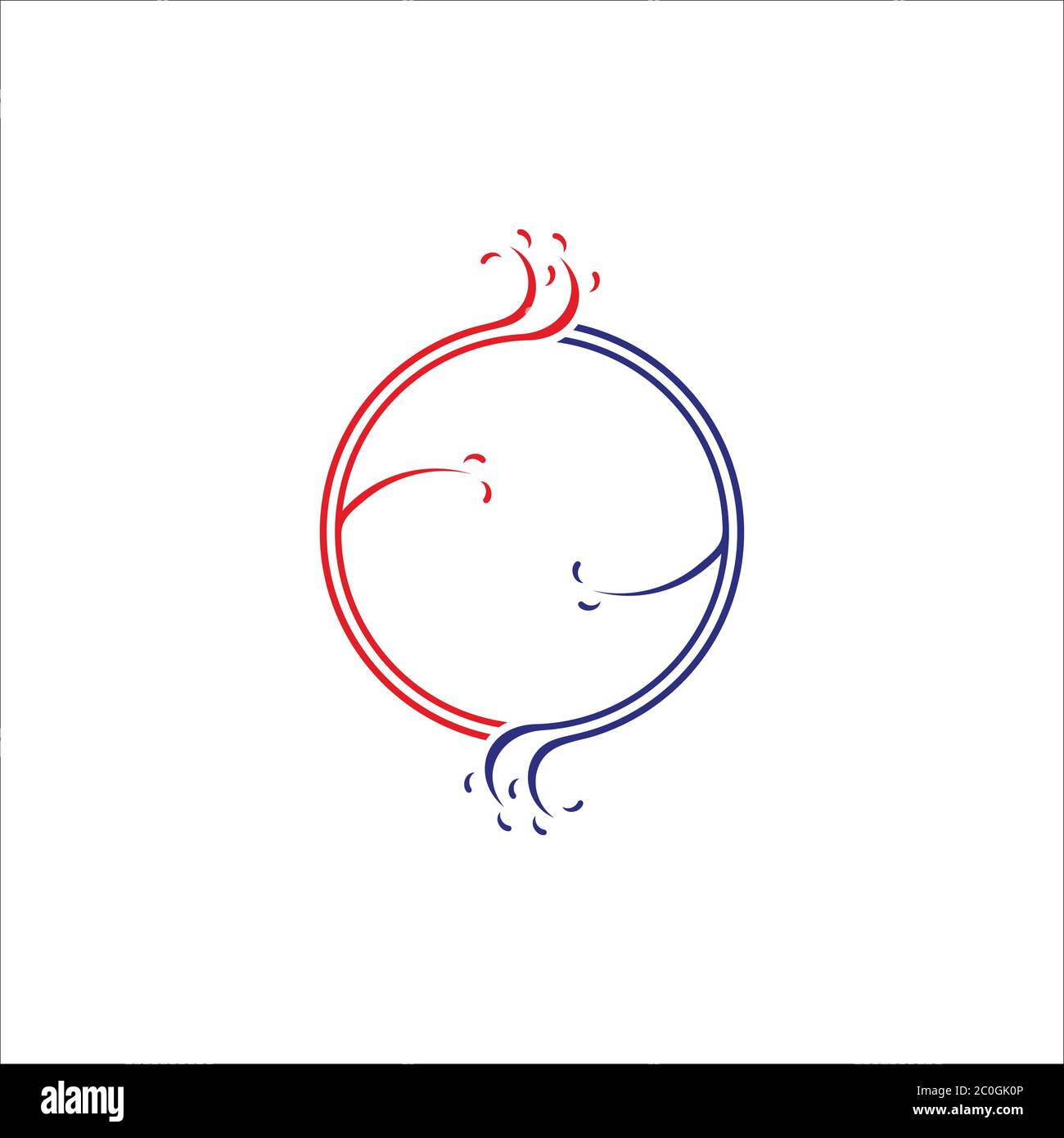 watercolors circle motion design symbol logo vector Stock Vector Image ...